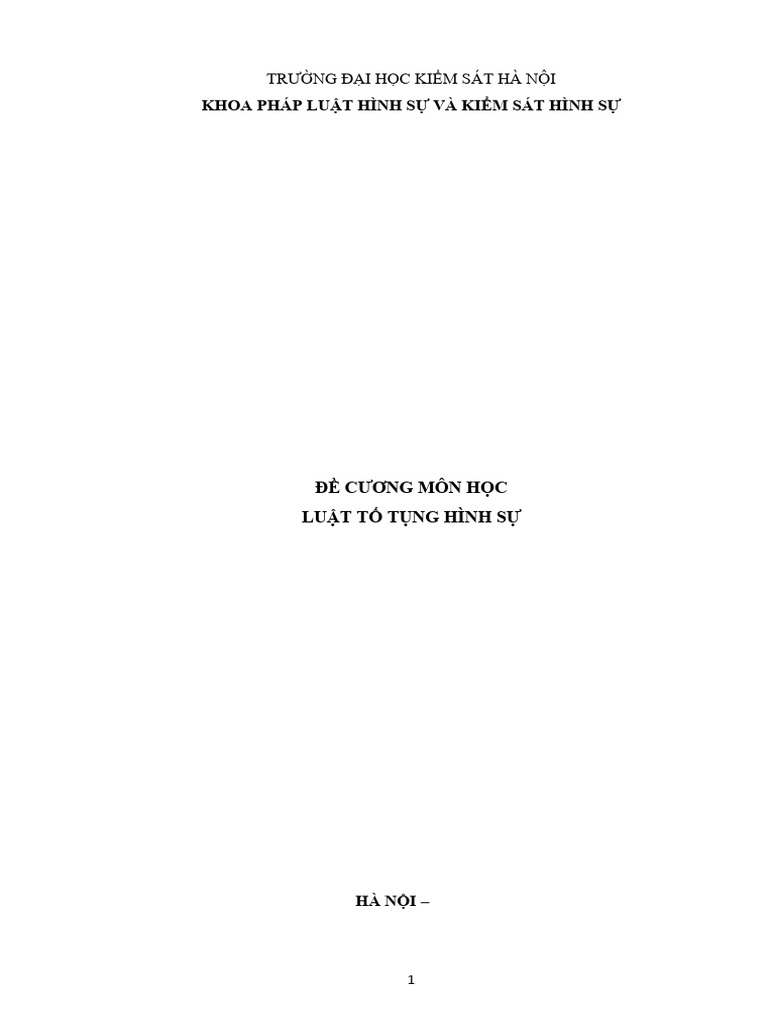 Ä á» cÆ°Æ¡ng Luáº­t TTHS | PDF