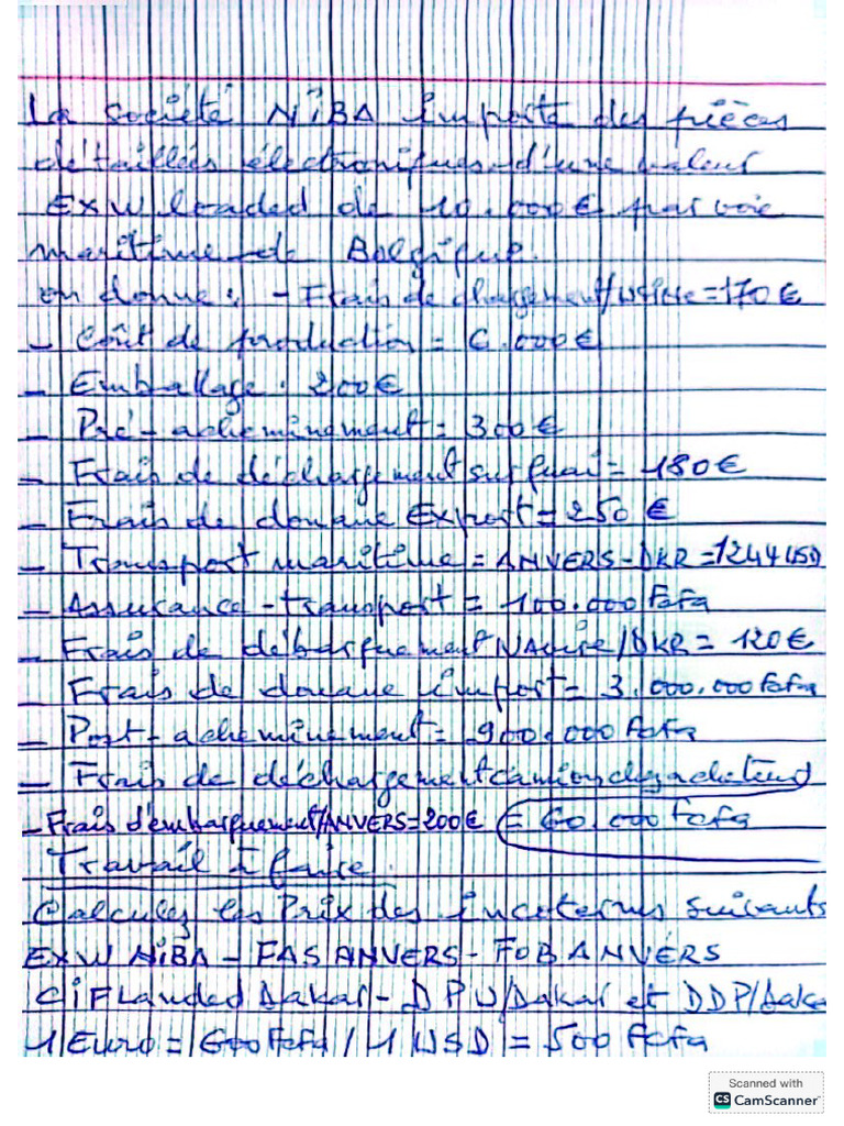 Logistique Exercice | PDF