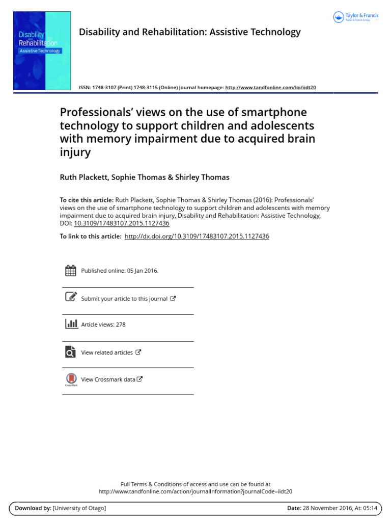 19. Professionals' views on the use of smartphone technology to support ...