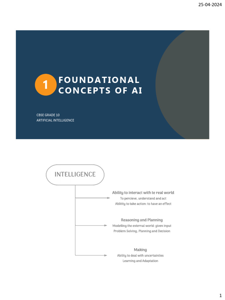 Foundational Concepts of AI | PDF | Artificial Intelligence ...
