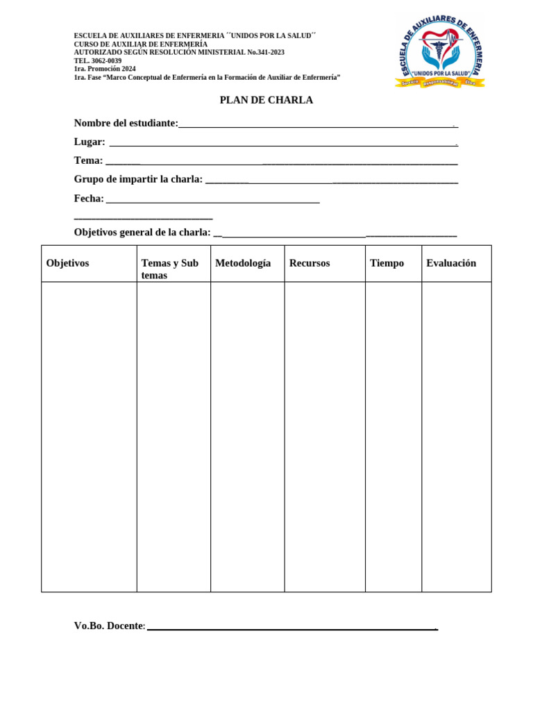 Plan de Charla Ups | PDF