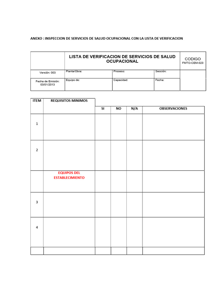 Formato de Listado | PDF