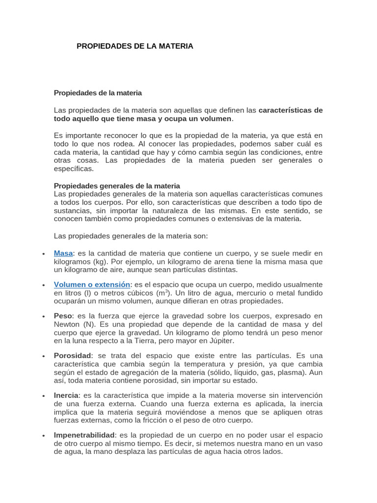 Ciencias Naturales - Propiedades de La Materia | PDF | Importar | Mezcla