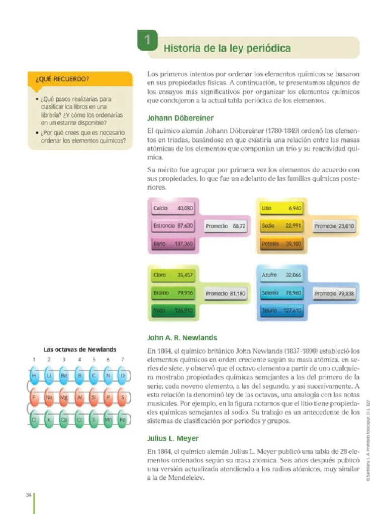19 - Historia de La Ley Periódica I | PDF