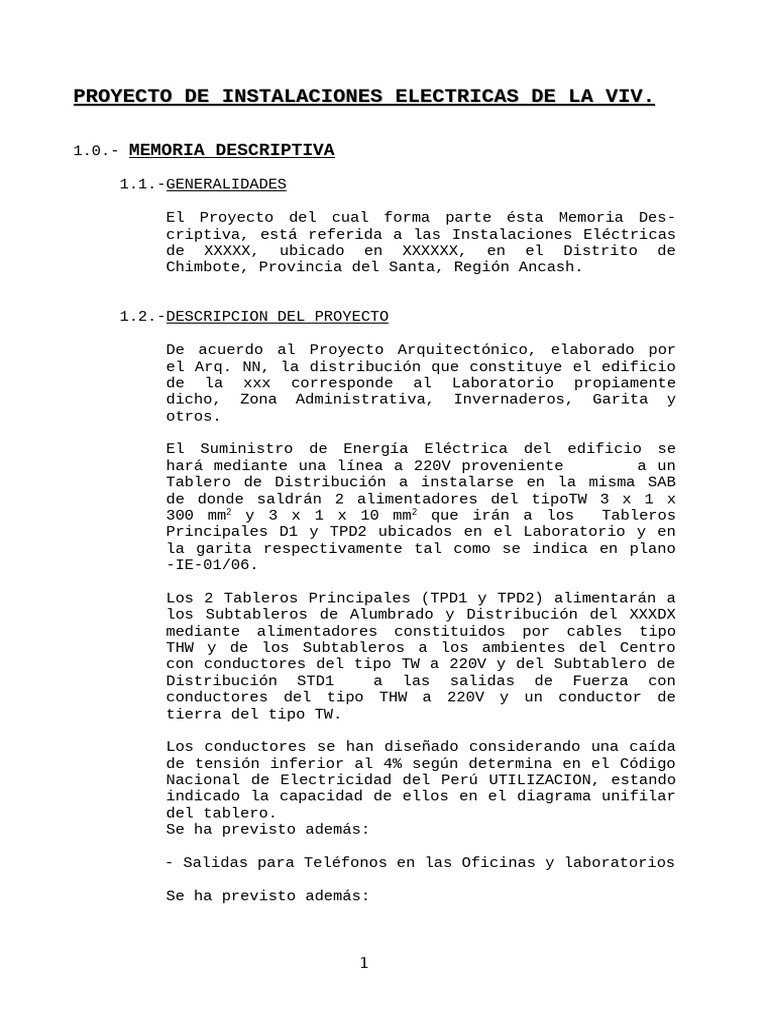 Modelo Exp Tecnico IE | PDF | Cobre | Hormigón