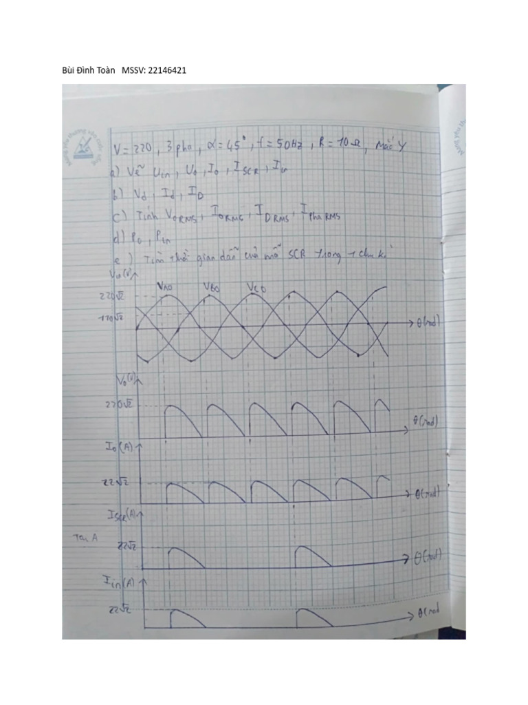 Baitap 3 Pha SCR | PDF
