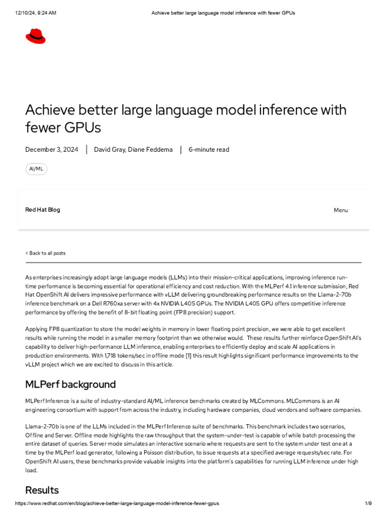 Achieve Better Large Language Model Inference With Fewer GPUs | PDF | Computing | Artificial ...
