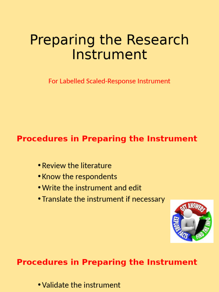 Preparing The Research Instrument | PDF