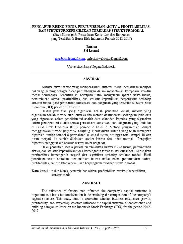 Natrion, Sri Lestari | PDF