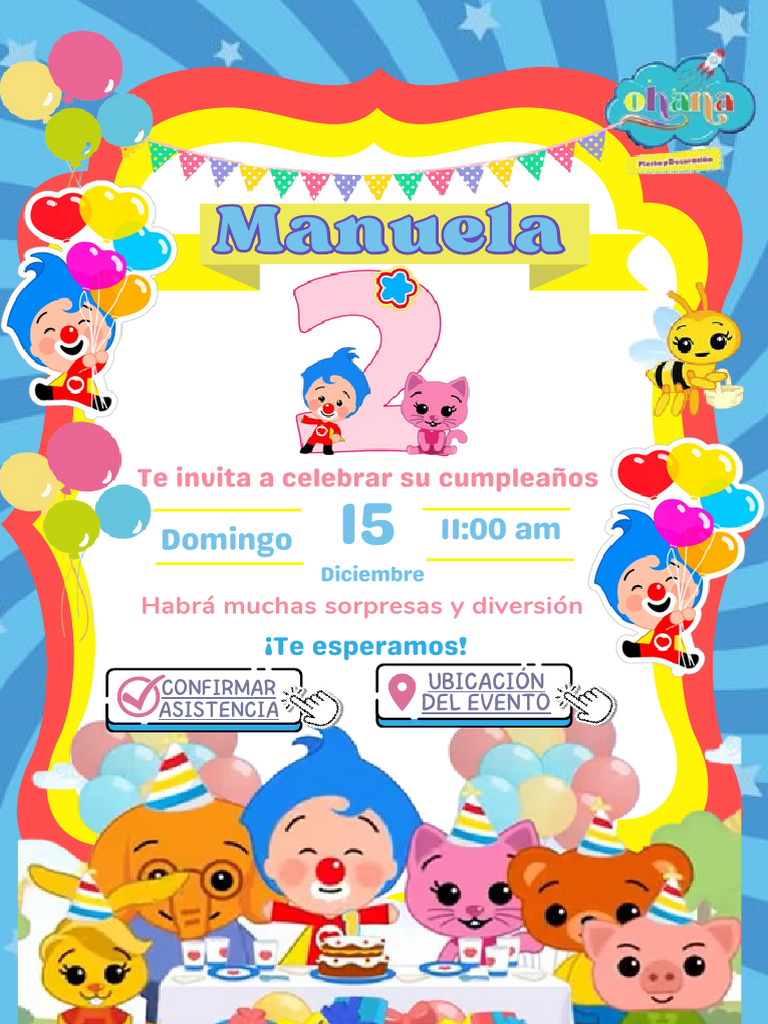 Invitación Manuela Plin Plin | PDF