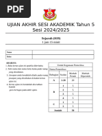 Uasa Sejarah THN 4 Set B 2024 2025 | PDF
