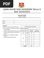 Soalan UASA RBT Tahun 6 | PDF