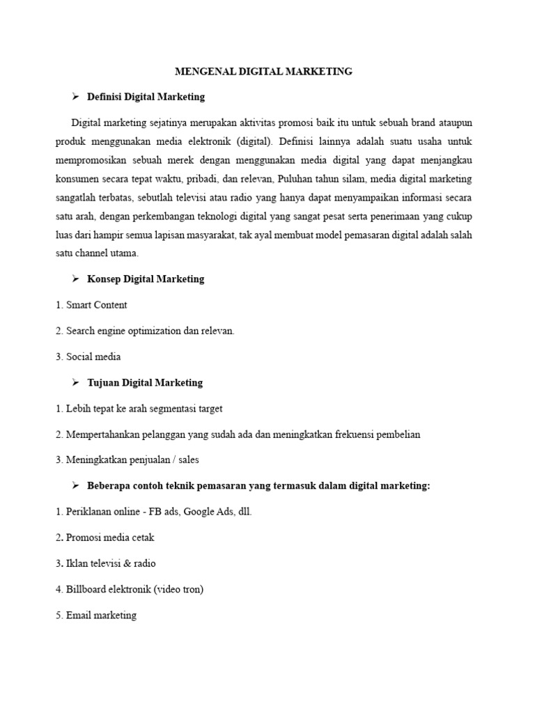 Modul Digital Marketing | PDF
