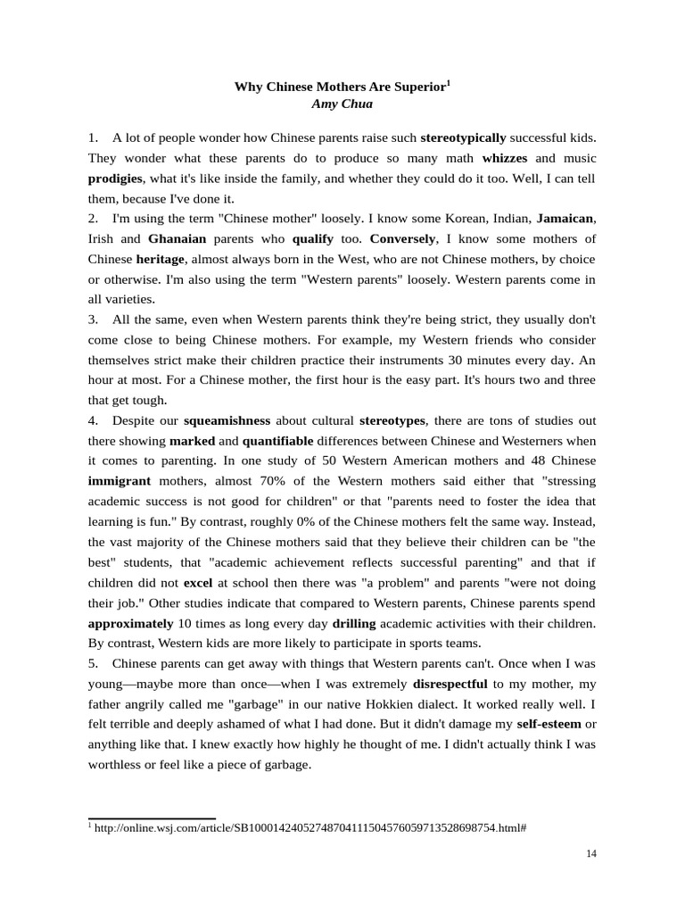 Insights on Chinese Parenting Styles | PDF | Self Esteem