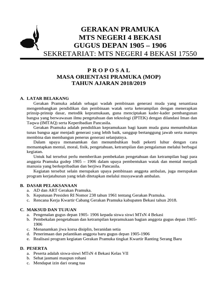 PROPOSAL MOP 2018 | PDF