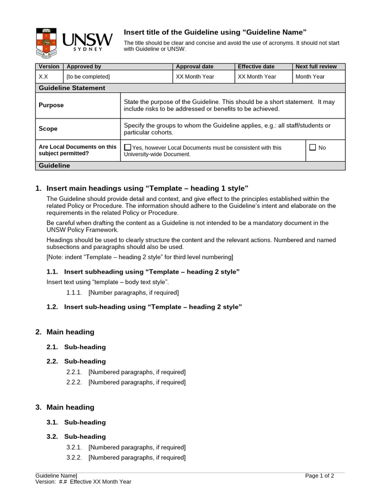 University Guideline Framework Overview | PDF | Regulatory Compliance | Faq