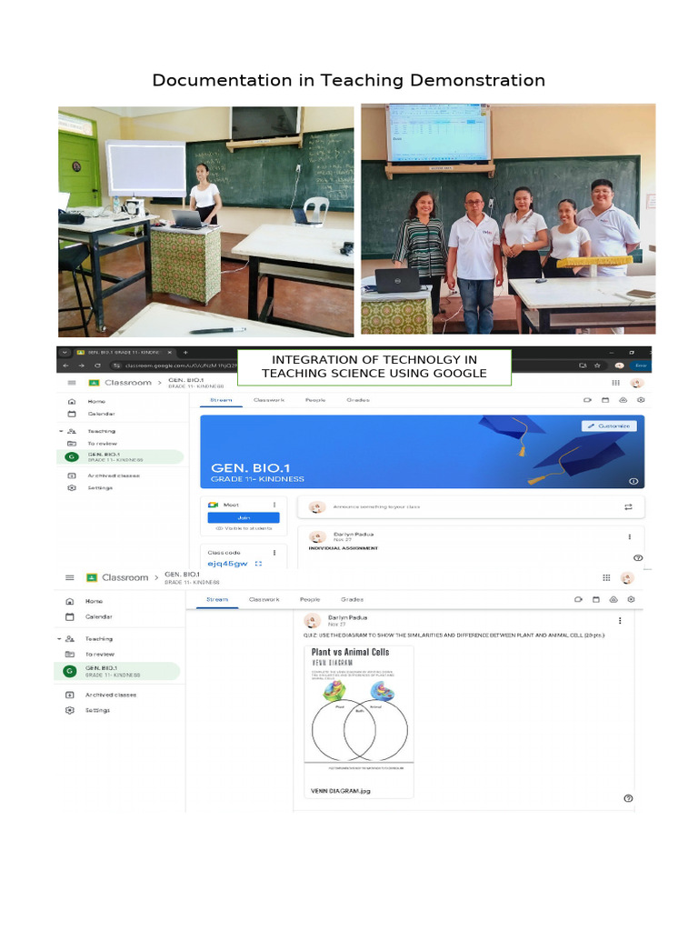 Documentation in Teaching Demonstration | PDF