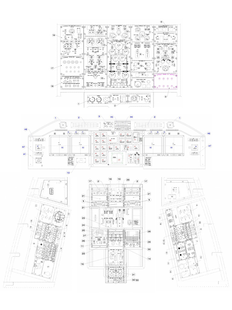 COCKPIT LAYOUT N024 | PDF | Aviation | Aircraft