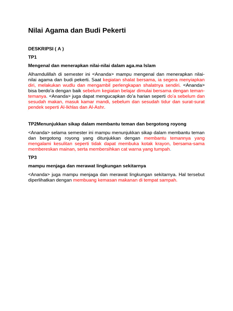 NARASI - 1 Nilai Agama Dan Budi Pekerti | PDF