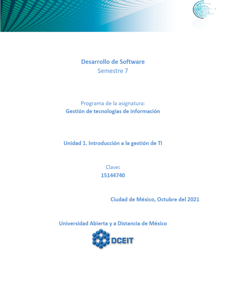 DGTI_U1_Contenido | PDF | Tecnologías de la información | Business