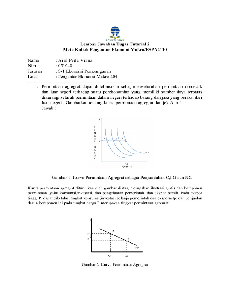 TUGAS 2 PENGANTAR EKONOMI ARIN | PDF