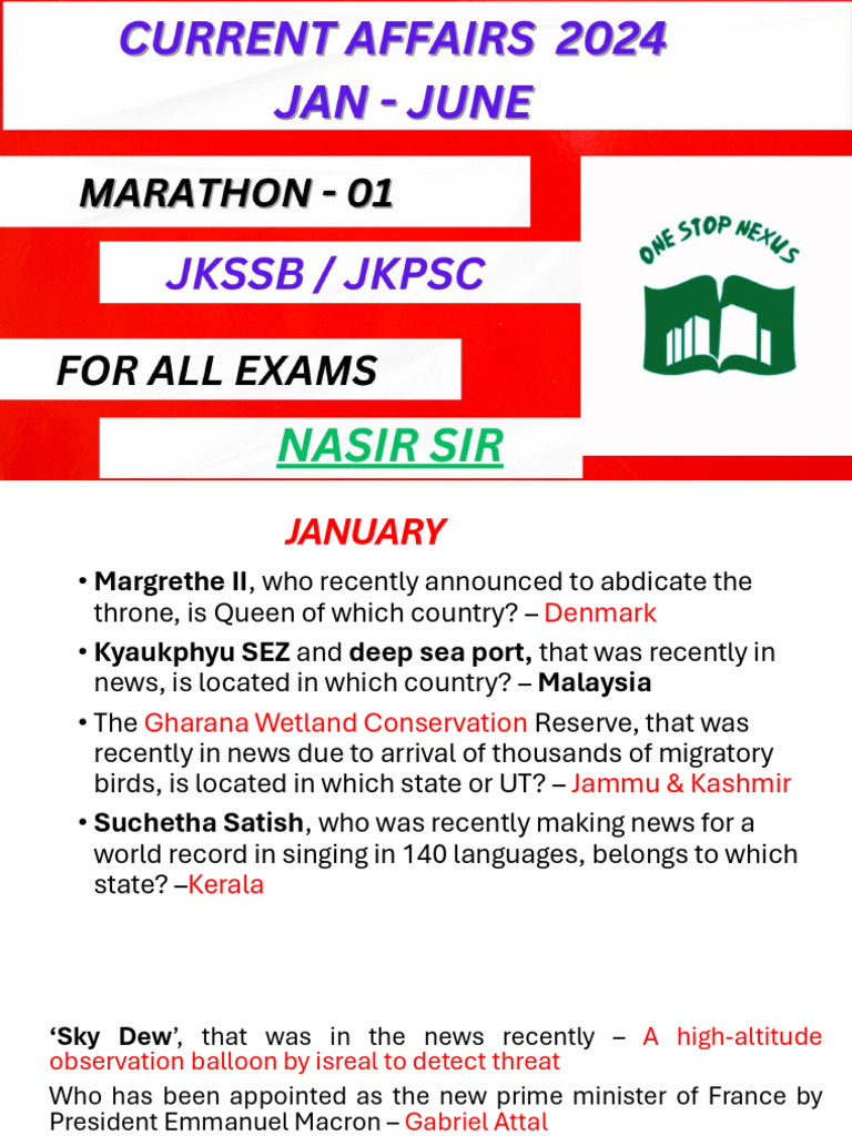 CURRENT AFFAIRS | PDF