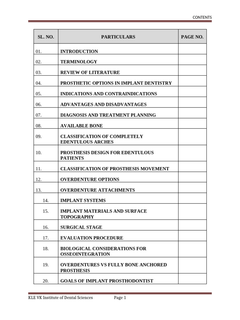 02. CONTENTS | PDF | Dental Implant | Body Modification