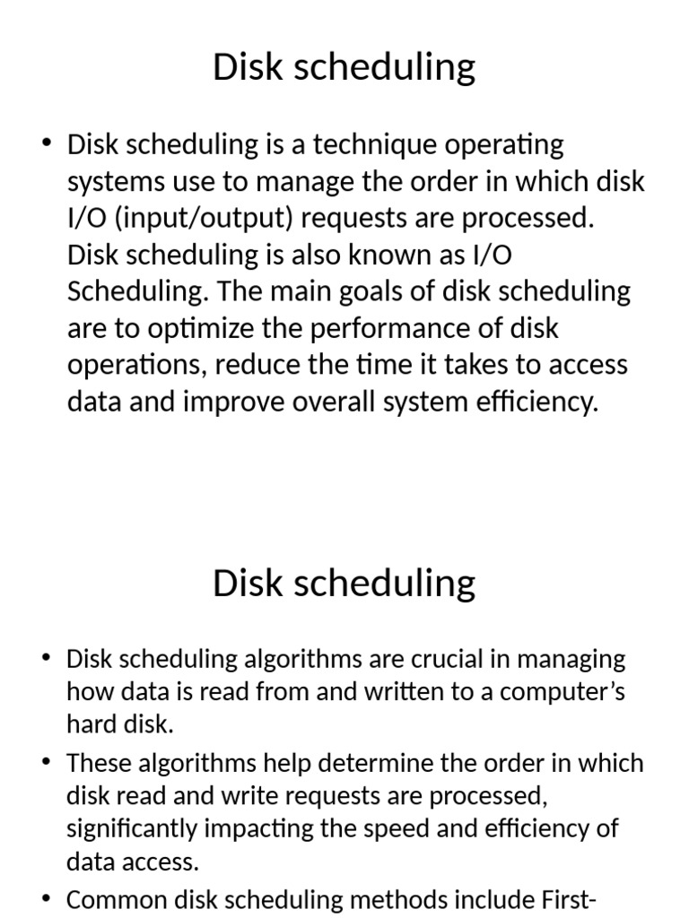Disk scheduling Final | PDF | Disk Storage | Scheduling (Computing)