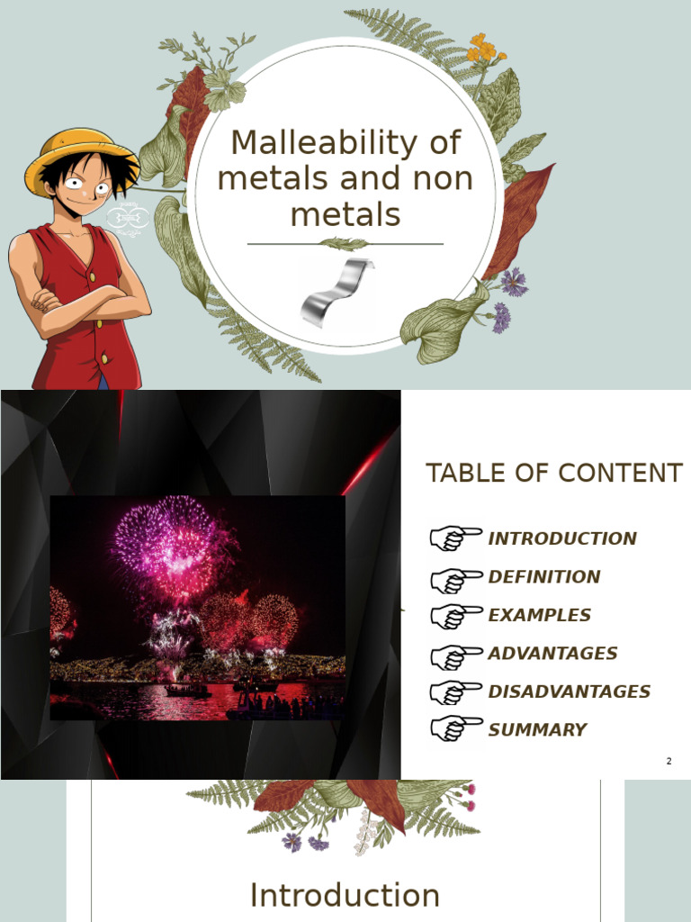 Malleability of Metals and Non Metals | PDF | Metals | Ductility