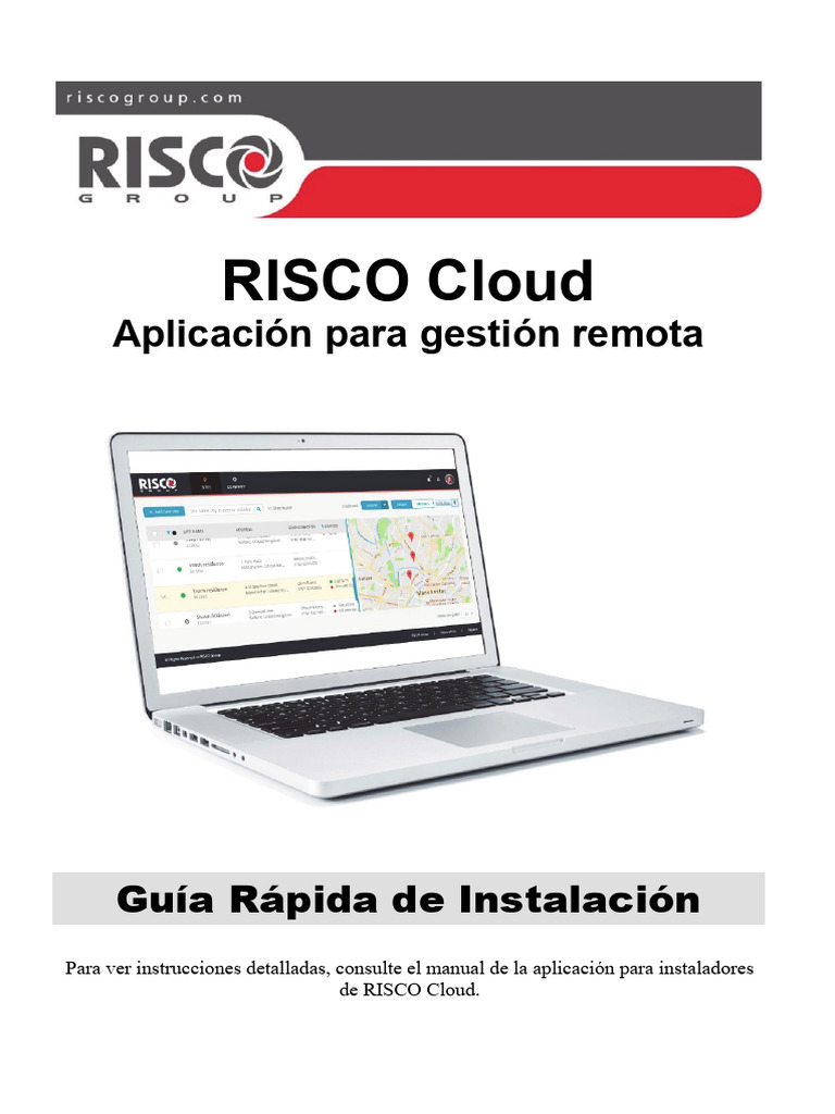 5IN2824 B RISCO Cloud Installer Quick Guide ES PDF | PDF | Computación en la nube | Contraseña