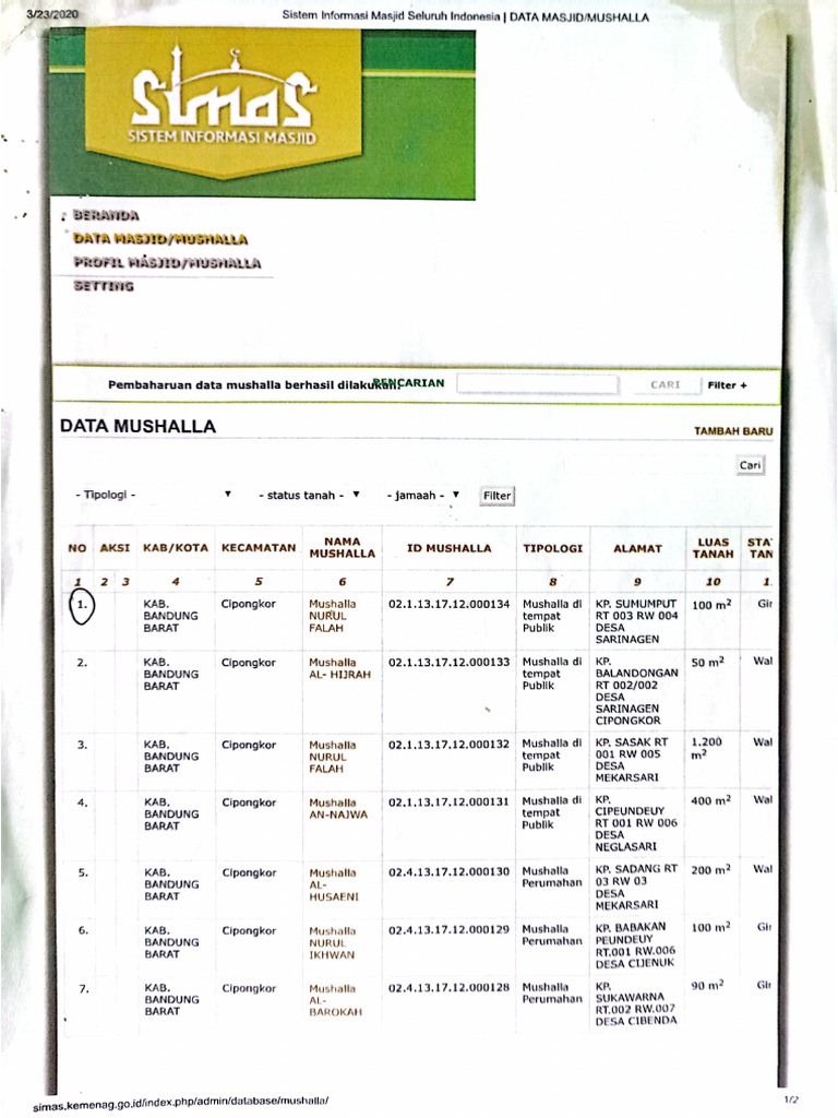 Simas DKM Nurul Falah | PDF