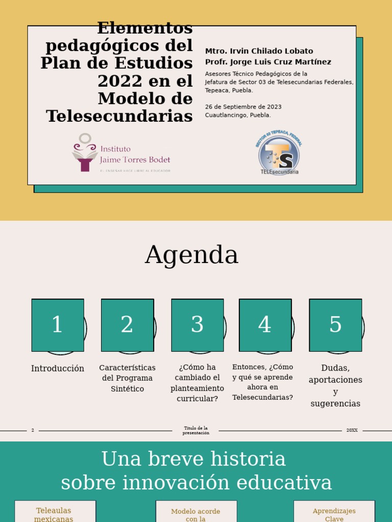 Elementos del Plan 2022 en Telesecundarias | PDF | Educación de la ...