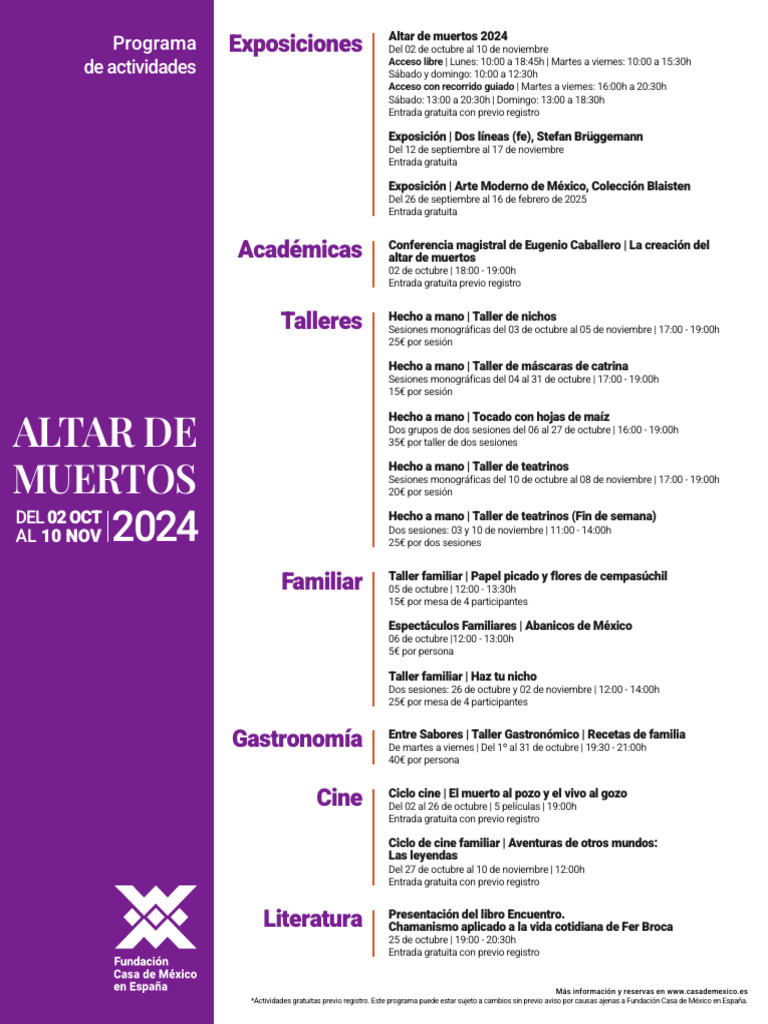 Fcme Programa Altar de Muertos 2024 VF 1 | PDF