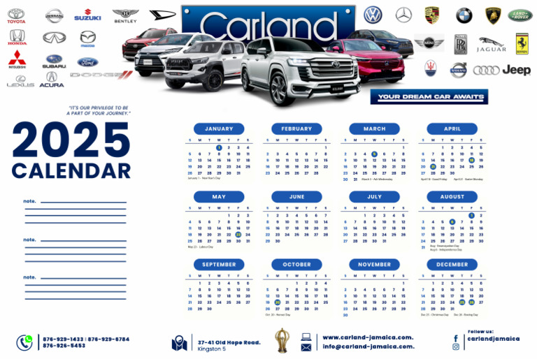 CARLAND - Landscape Calendar 2025 Design | PDF