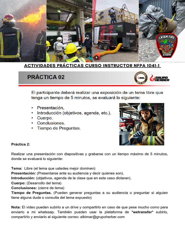 Actividades Prácticas Nfpa 1041-1 | PDF