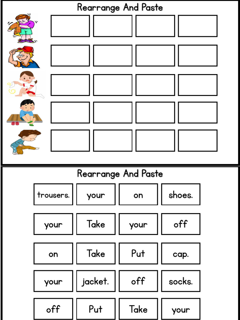 group work rearrange words | PDF