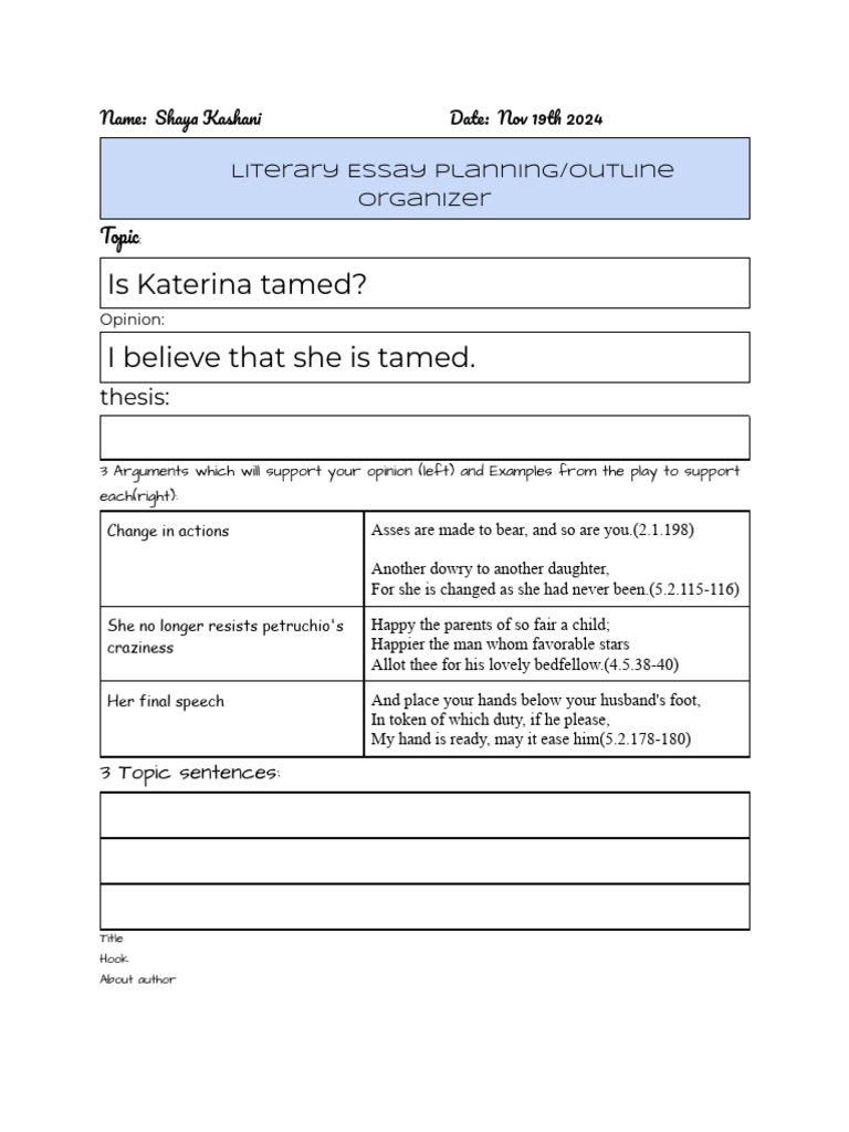 Analyzing Katerina's Transformation in Literature | PDF