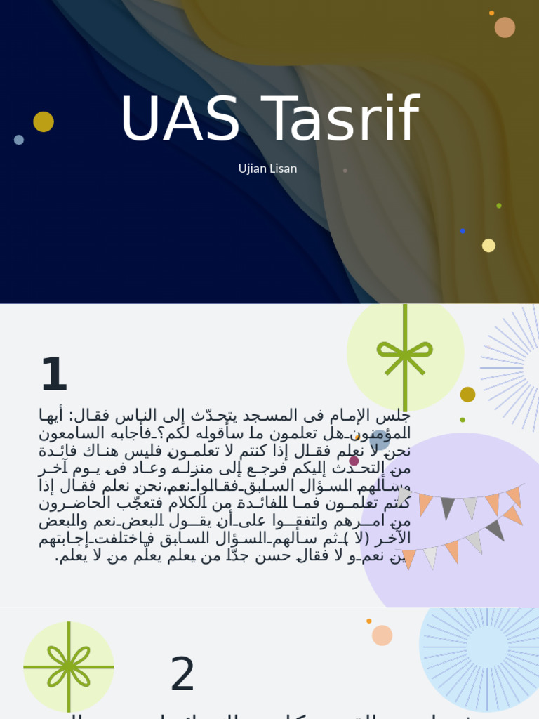 UAS Tasrif Lisan 2024 | PDF