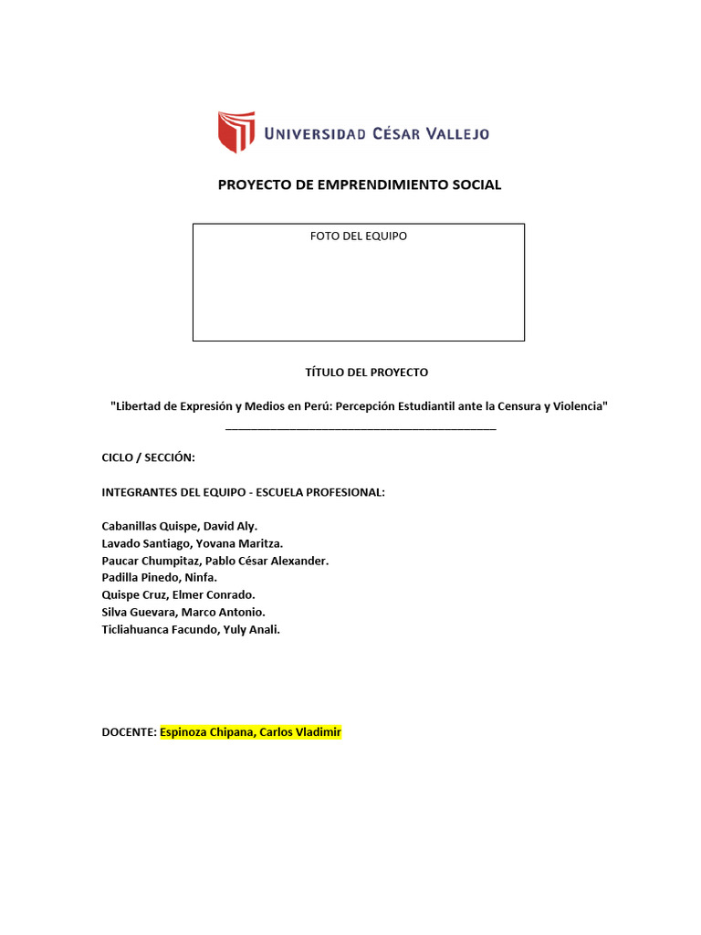Esquema - Proyecto - Promoción de DDHH 2024 Ii Avance I | PDF | Libertad de expresión ...