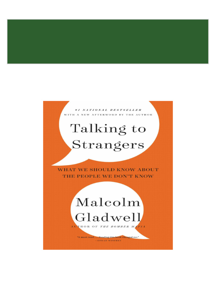 Get Talking to Strangers Malcolm Gladwell free all chapters | PDF ...