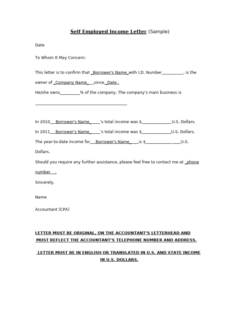 Income Verification Letter 30 | PDF