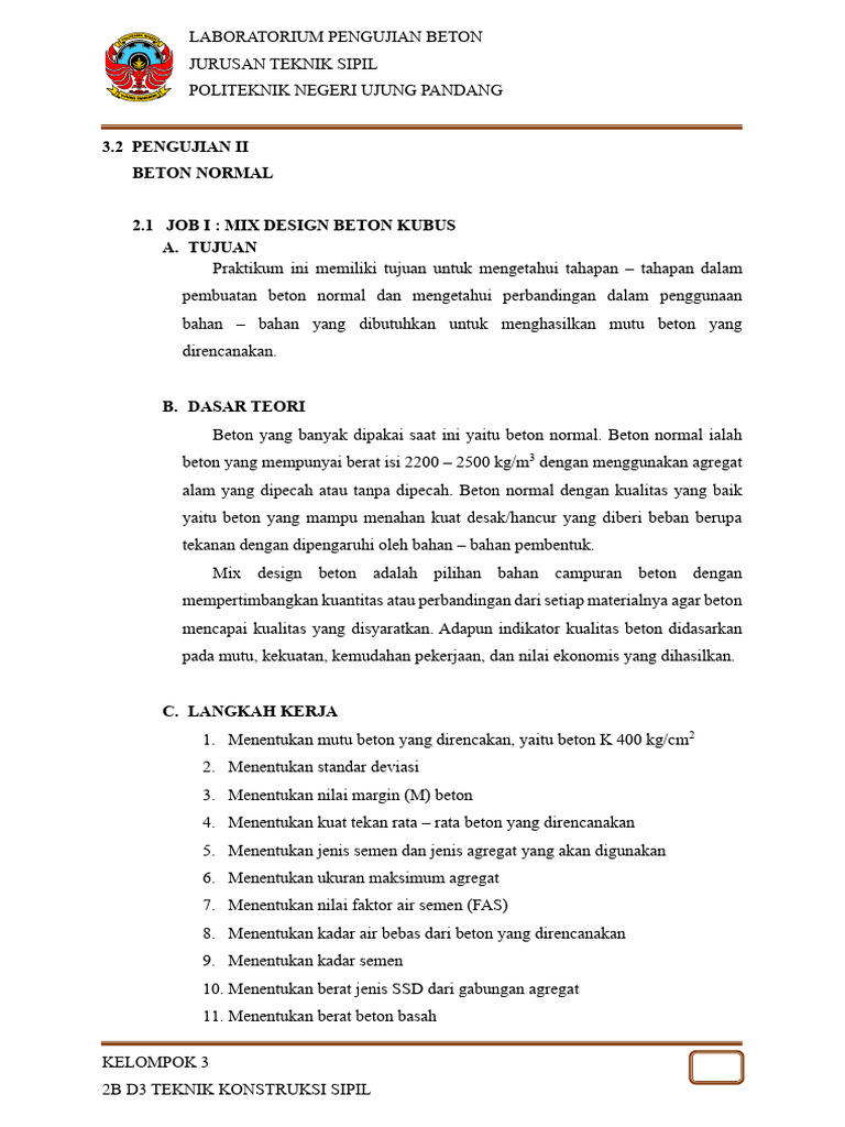 2 - Beton Normal Revisi | PDF
