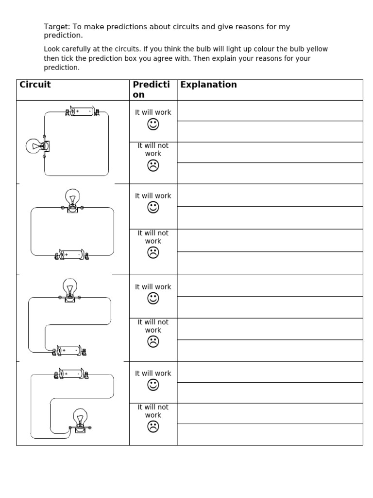 CIRCUITS PROFILE WORKSHEET | PDF