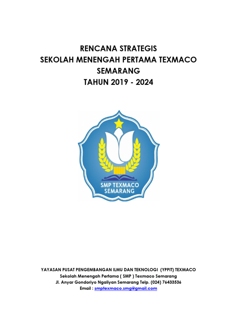 Rencana Strategis SMP Texmaco 2019-2024 | PDF