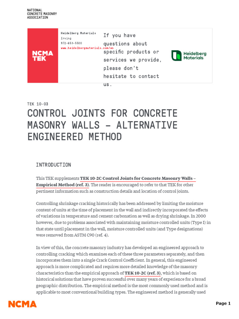 TEK 10-03 | PDF | Concrete | Masonry