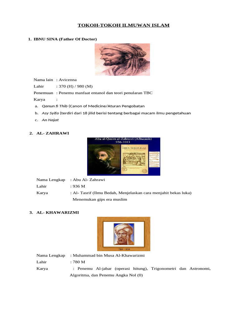 Tokoh ilmuwan islam | PDF