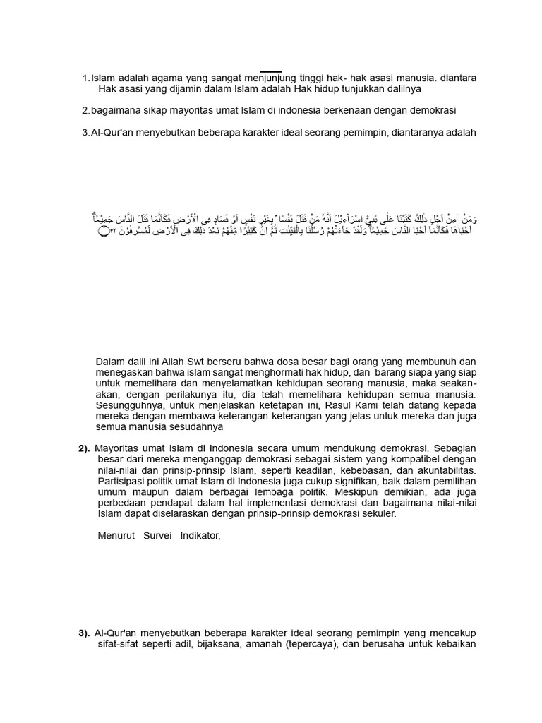 _UAS_Islam & Keindonesian_Irvan Taufiq_Psikologi_320700072220113 2 2 (1) | PDF