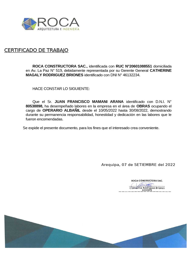 Roca Constructora | PDF