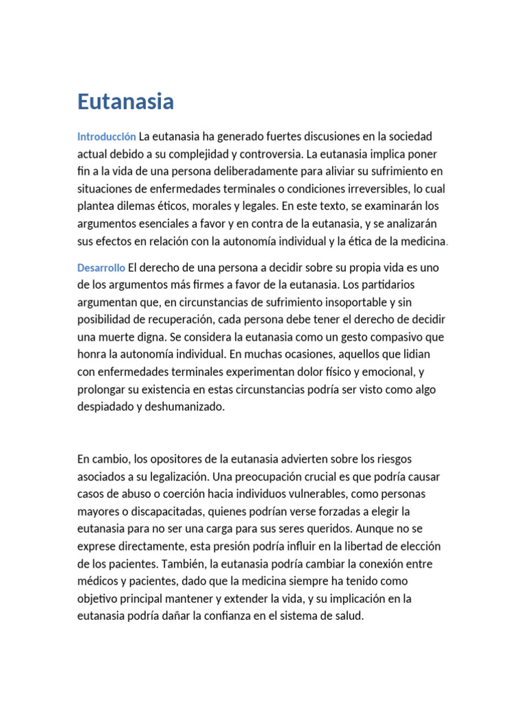 Eutanasia_Esayo | PDF