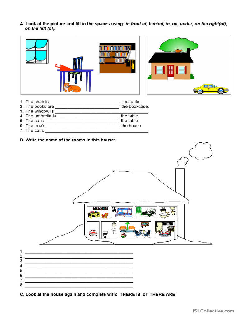 The House and Prepositions | PDF | Furniture | Interior Design